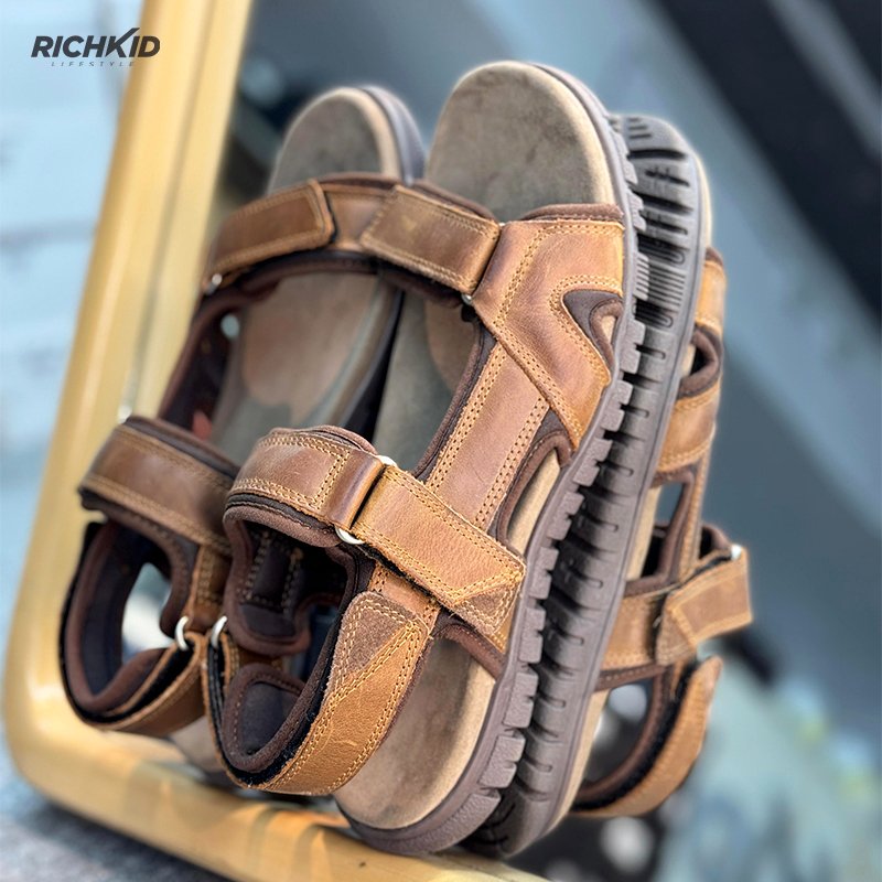 Premium belt sandels brown